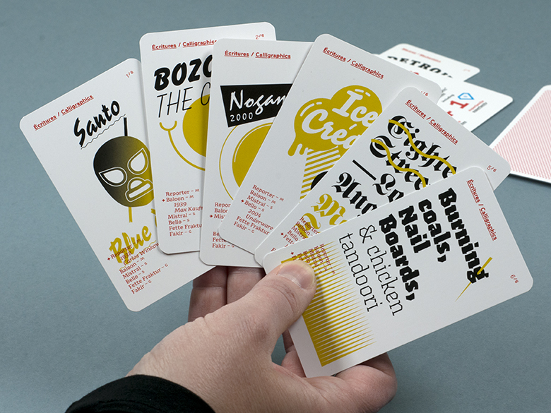 Jeu de 9 familles typographiques - Editions 205 - Librairie Lame